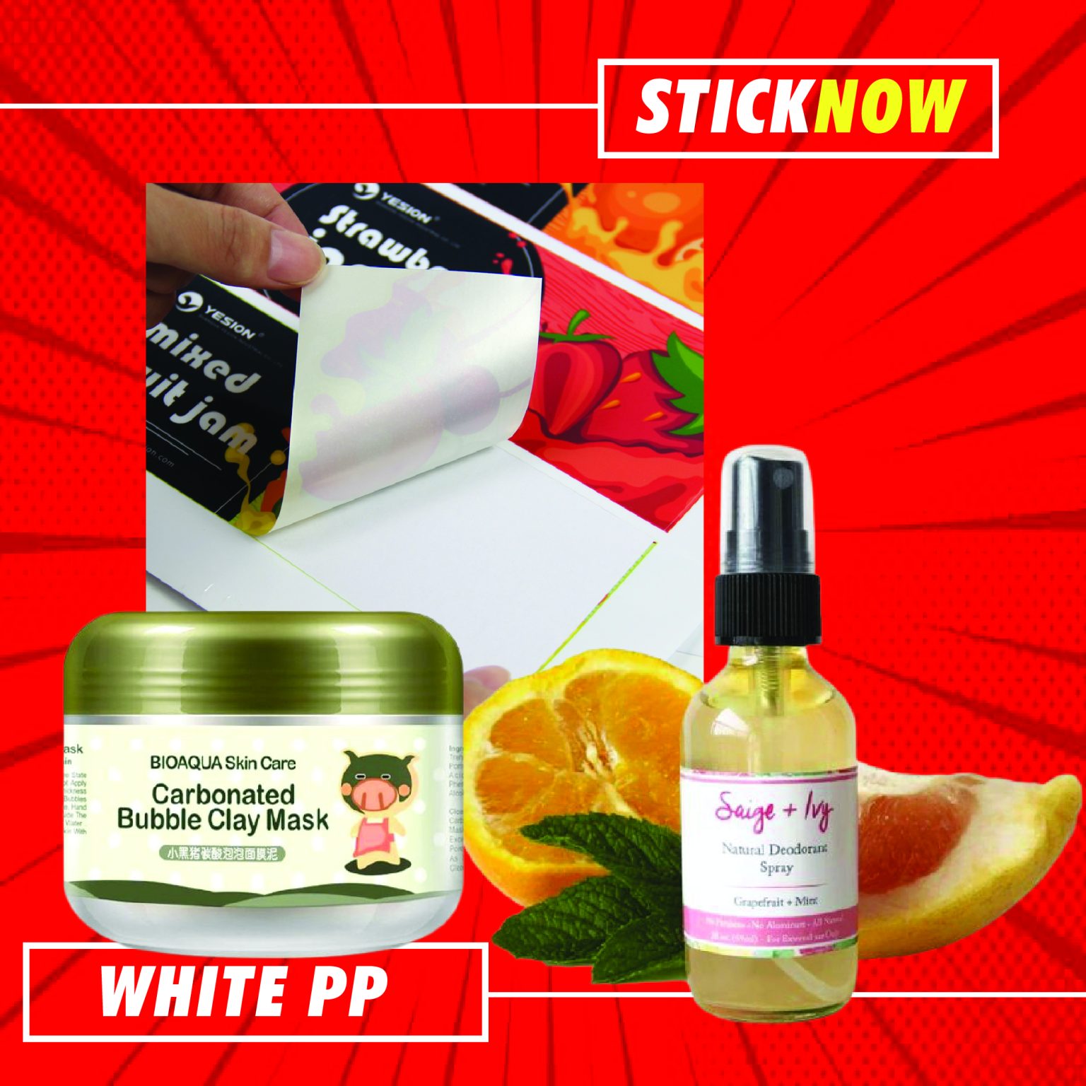 Sticker White PP – STICKNOW